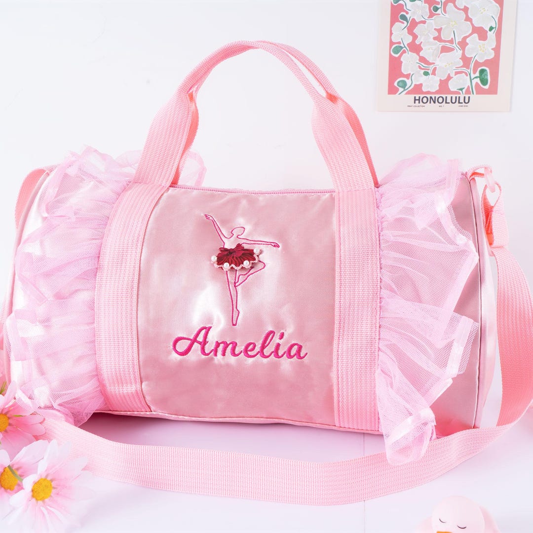 Custom Dance Duffel Bag, Ballet Girl With Pearl Dress Pattern ...