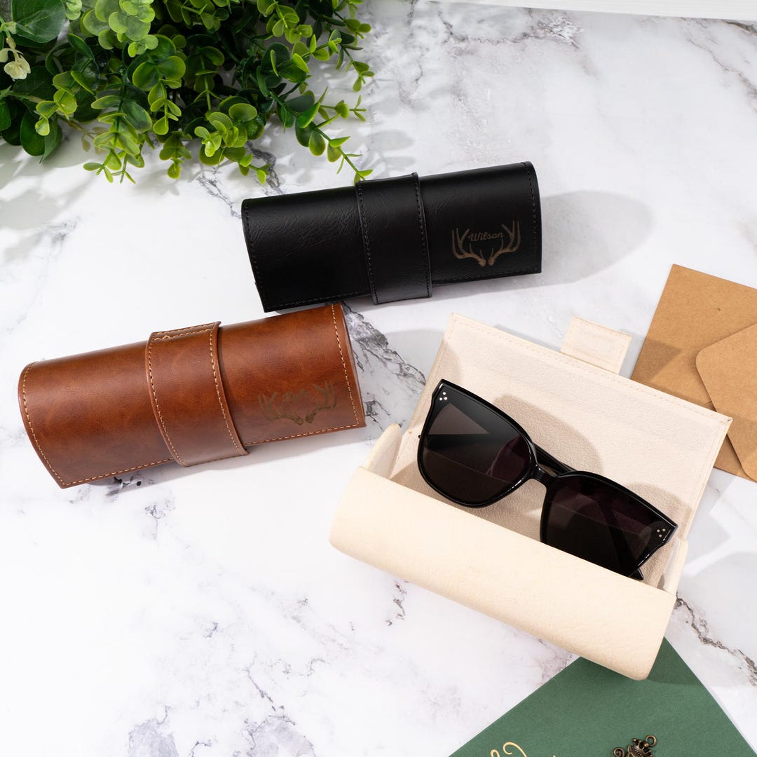 Personalized Sun Glasses Leather Box, Custom Eye Glasses Holder ...
