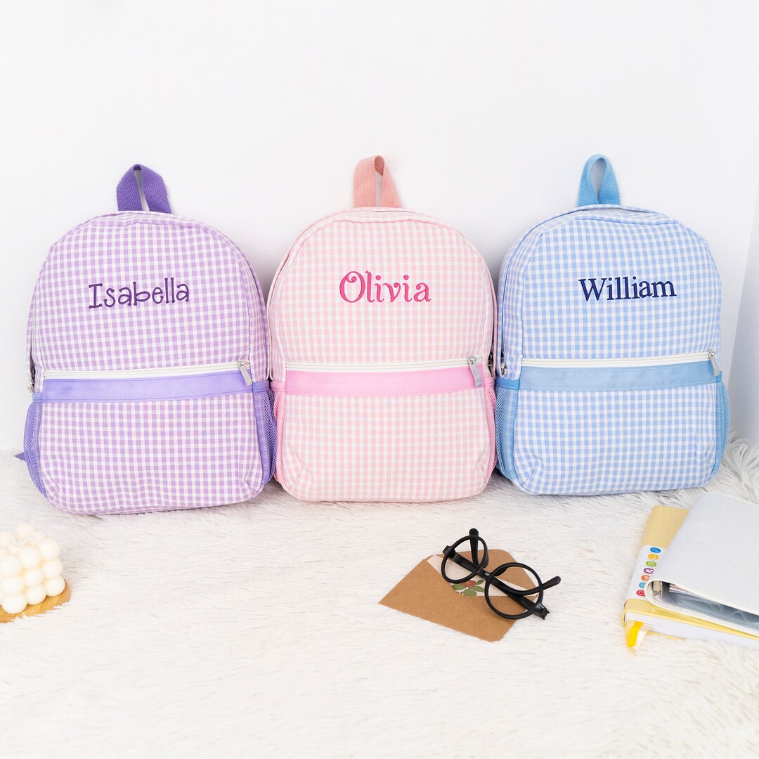 Personalized Kids Backpack, Custom Seersucker Backpack, Christmas Gifts ...