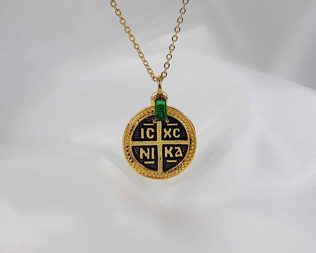 Christian Pendant • Gold Coin Necklace • Byzantine Necklace • Greek ...