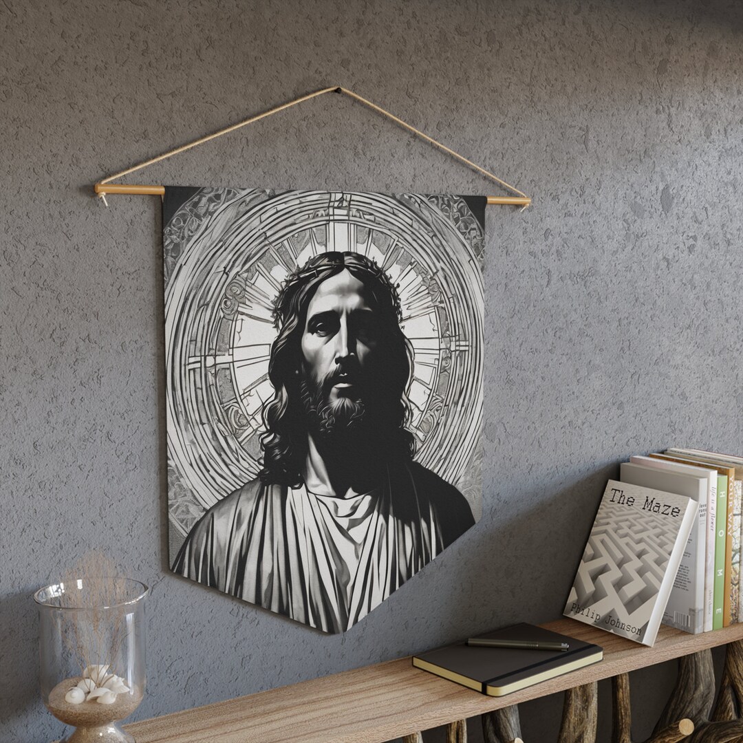 Son of God Pennant Jesus Christ Wall Art With Rod Wall - Etsy