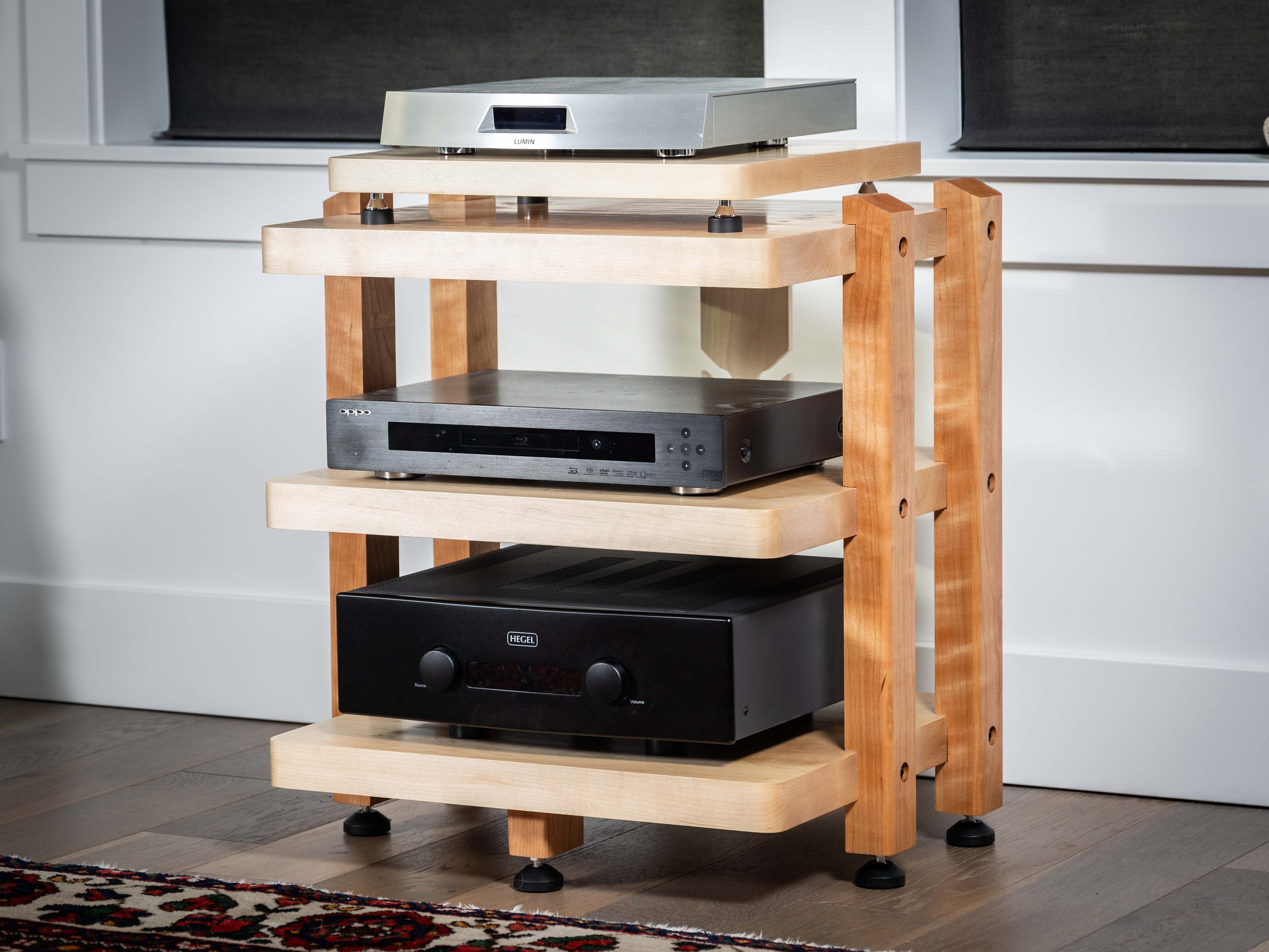 ECHELON II Audio Rack Maple Shelves & Cherry Legs - Etsy