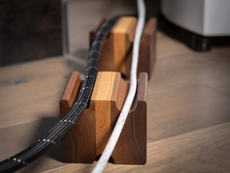X-large 2-sided Walnut Cable Riser - (2) - Etsy