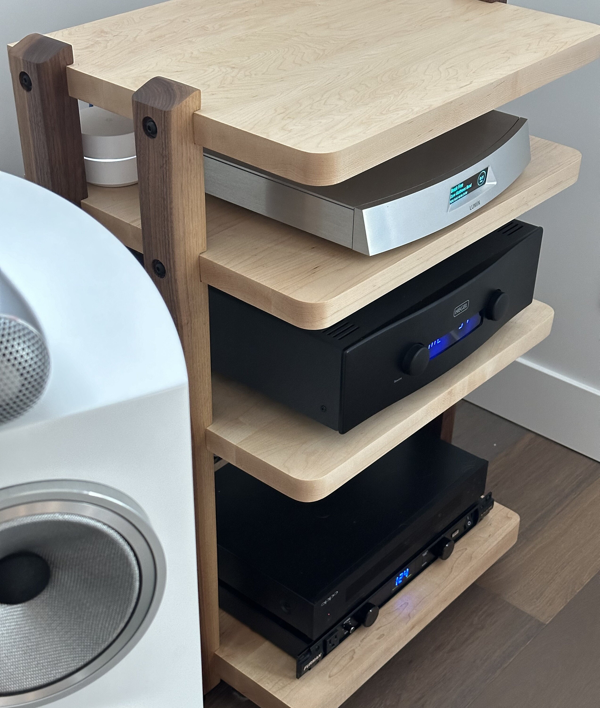 ECHELON II Audio Rack Maple Shelves & Cherry Legs - Etsy