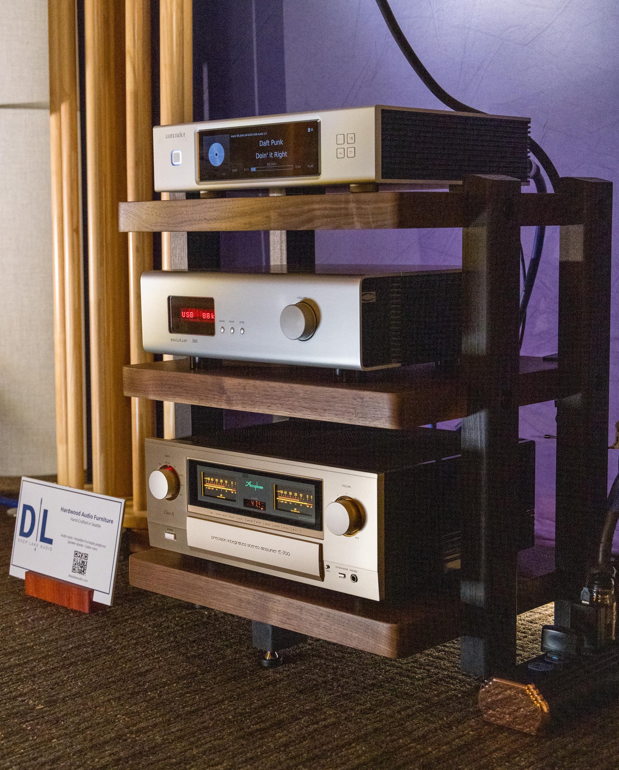 ECHELON II Audio Rack – Walnut Shelves & Black Ash Legs - Etsy
