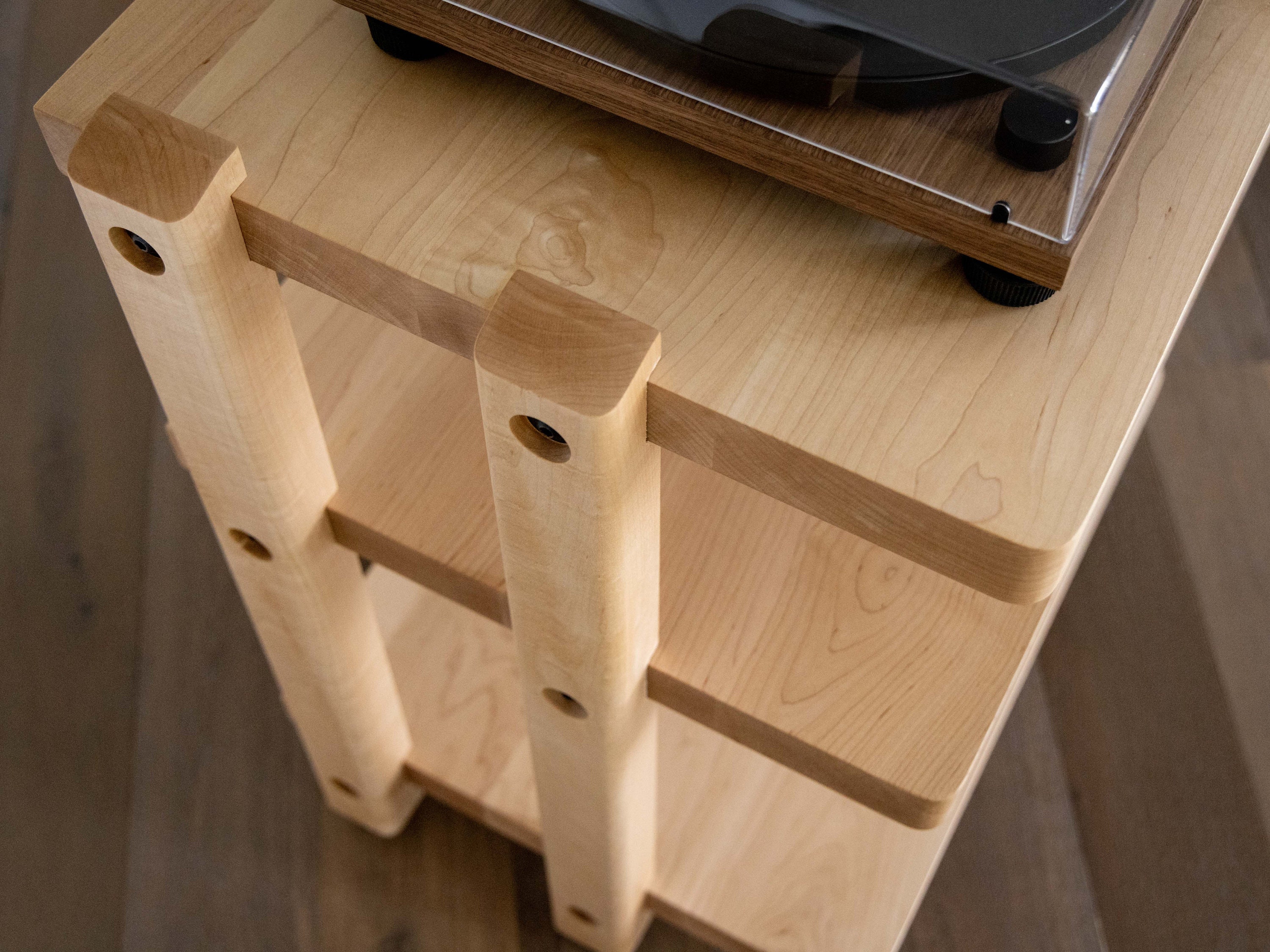 ECHELON II Audio Rack - Maple Shelves & Maple Legs - Etsy