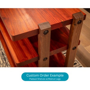 ECHELON II Audio Rack - Hybrid, Maple Shelves & Walnut Legs - Etsy