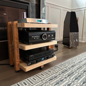 ECHELON II Audio Rack - Maple Shelves & Cherry Legs - Etsy