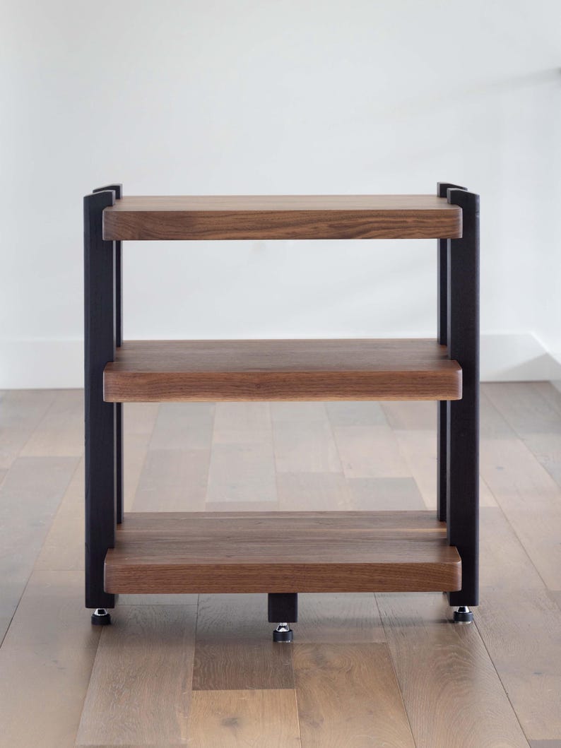 ECHELON II Audio Rack – Walnut Shelves & Black Ash Legs - Etsy