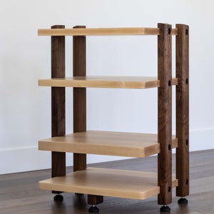 ECHELON II Audio Rack - Hybrid, Maple Shelves & Walnut Legs - Etsy