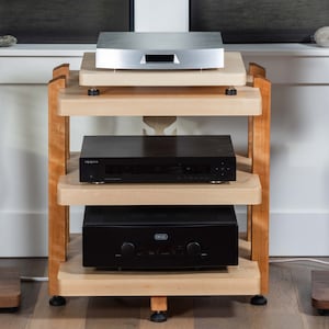 ECHELON II Audio Rack - Maple Shelves & Cherry Legs - Etsy