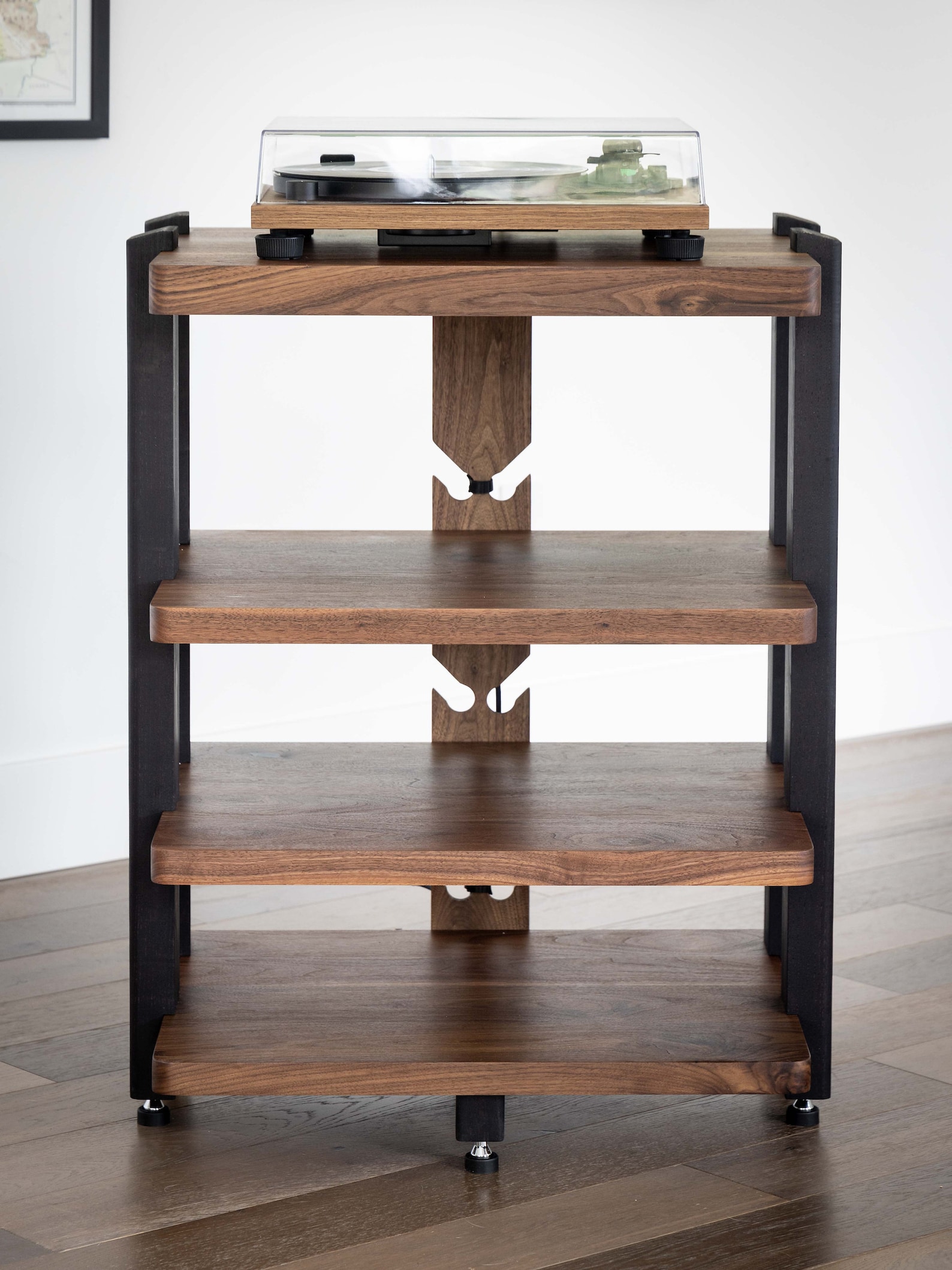 ECHELON II Audio Rack - Hybrid, Walnut Shelves and Black Ash Legs - Etsy