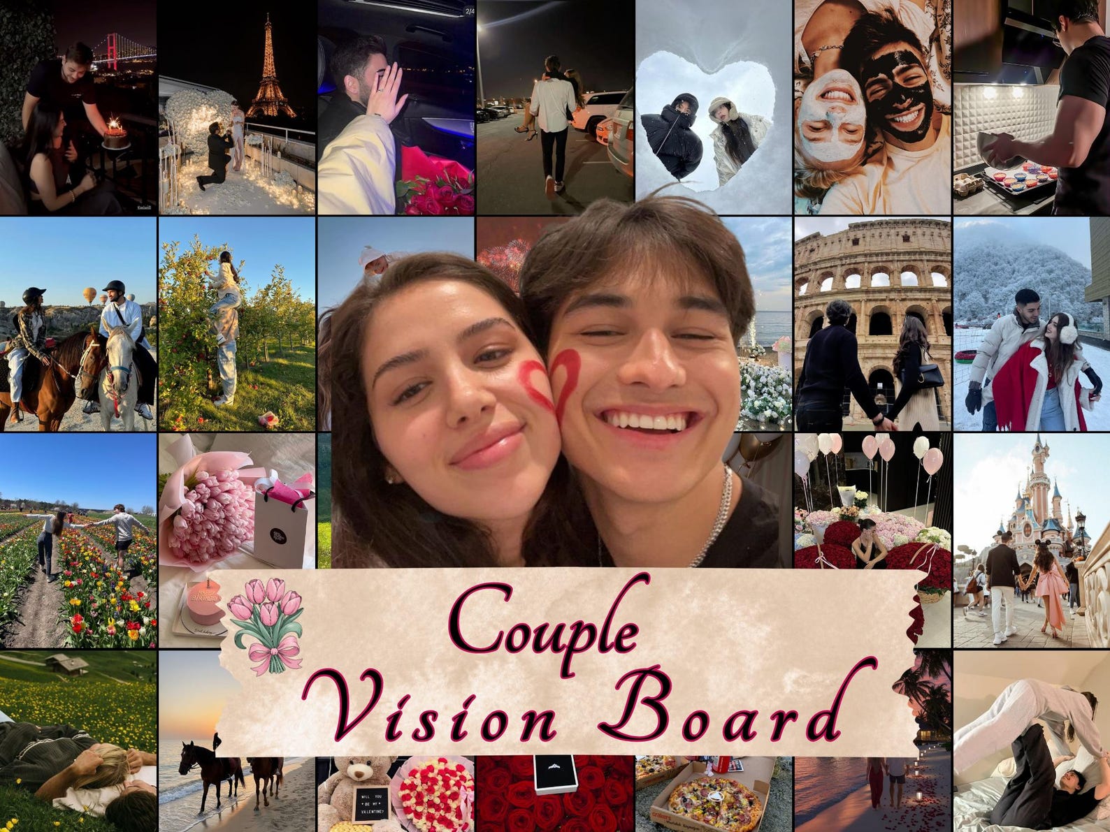 Couple Vision Board Printable Bundle Kit PDF for Love and Manifestation ...