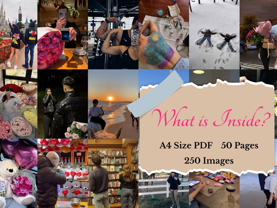Couple Vision Board Printable Bundle Kit PDF for Love and Manifestation ...