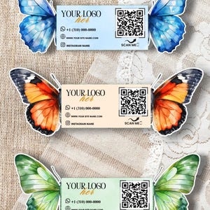 8 Pop up Butterfly Business Card With QR Code | Interactive 3D Foldable ...