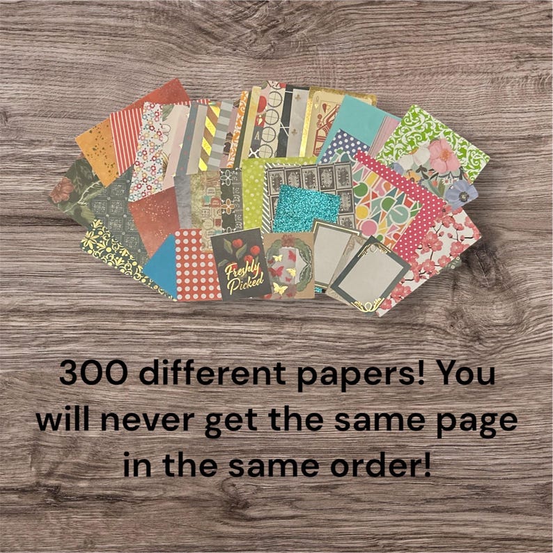 Scrapbook Paper Pack: 50 Assorted Craft Paper Scraps - Etsy