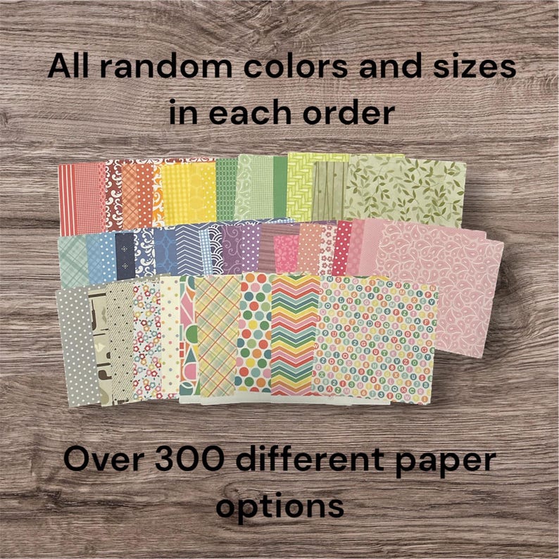 Scrapbook Paper Pack: 50 Assorted Craft Paper Scraps - Etsy