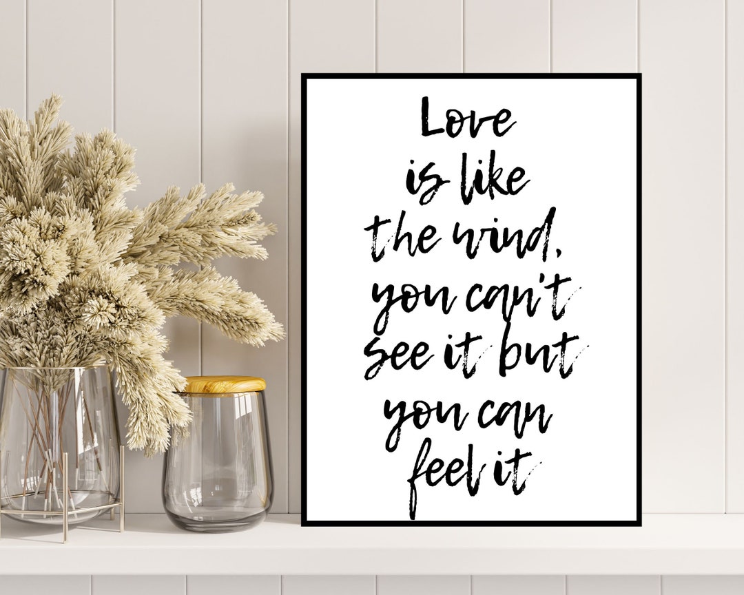 Love is Like the Wind Printable Wall Art, Downloadable Print ...
