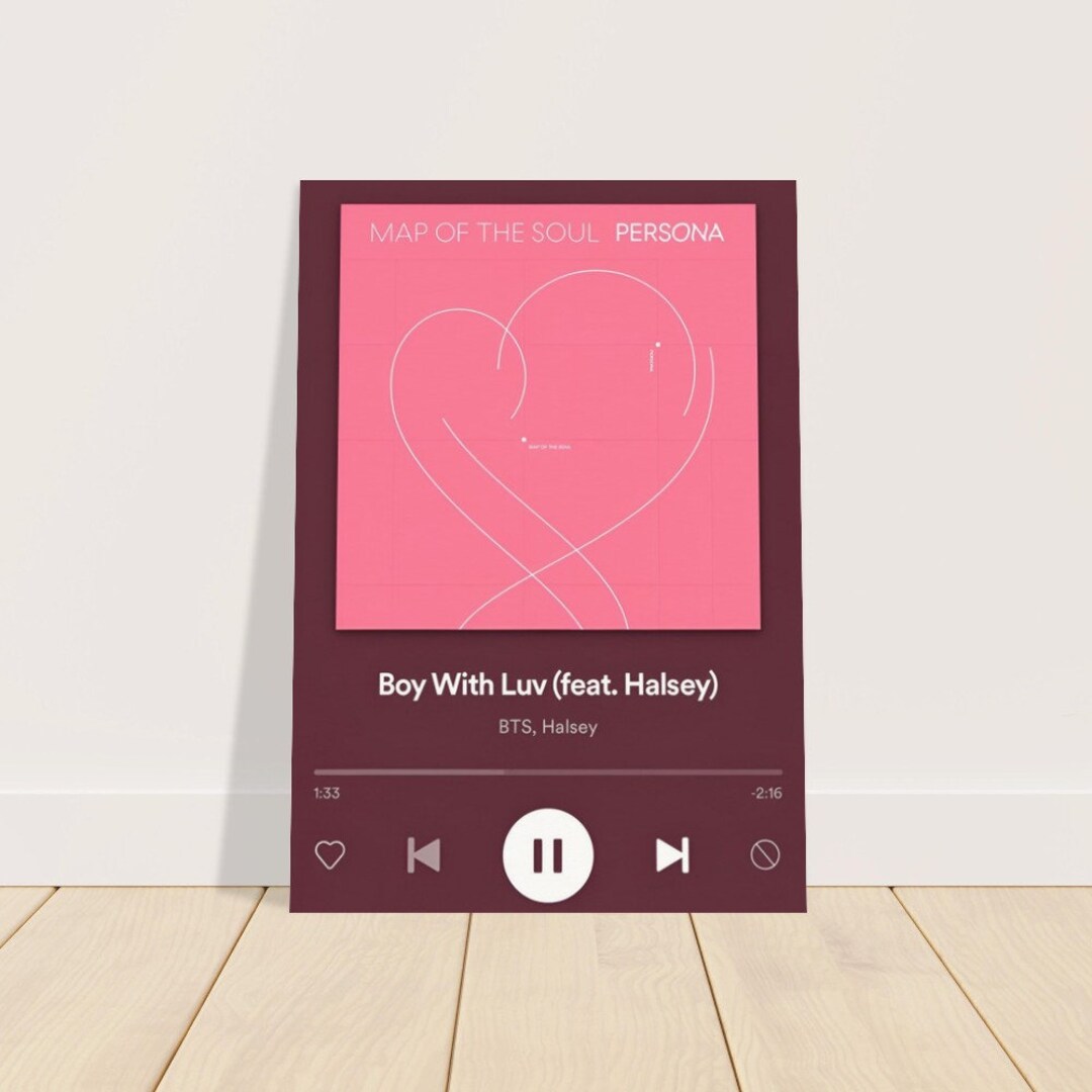 BTS Boy With Luv Spotify Poster - Etsy