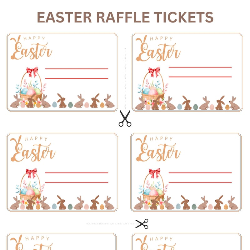 Easter Raffle Ticket - Etsy
