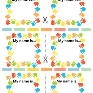 Name Tags for Kids, Birthdays, Camp, School, Daycare Events, Learning ...