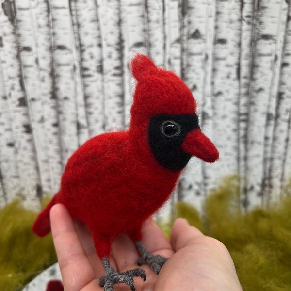 Needle Felt Cardinal - Etsy