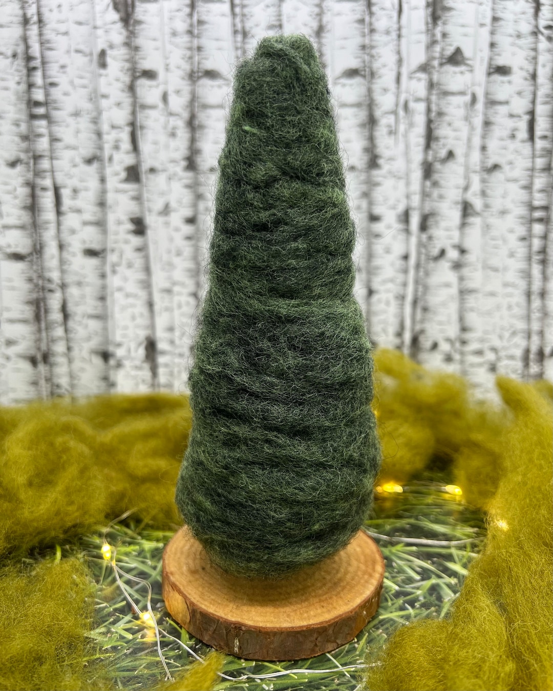 Wool Christmas Tree, Needle Felted Topiary, Prim Folk Art, OOAK ...