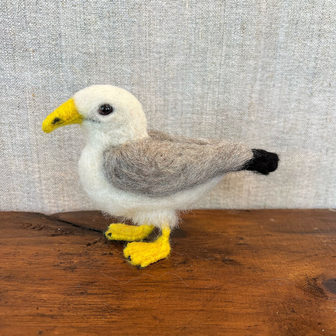 Needle Felted Seagull Handmade Gift for Bird Lover Bird - Etsy