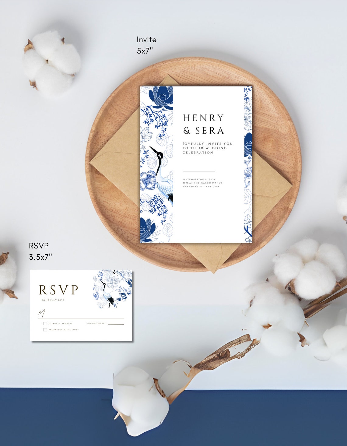 Blue Willow China Invitation Set - Chinese Fusion, Chinese Wedding ...