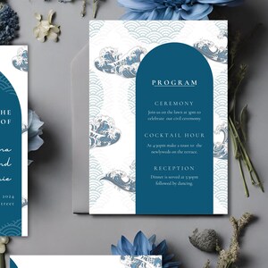Great Wave Series - Japanese Art Inspired Wedding Invitation, Asian ...