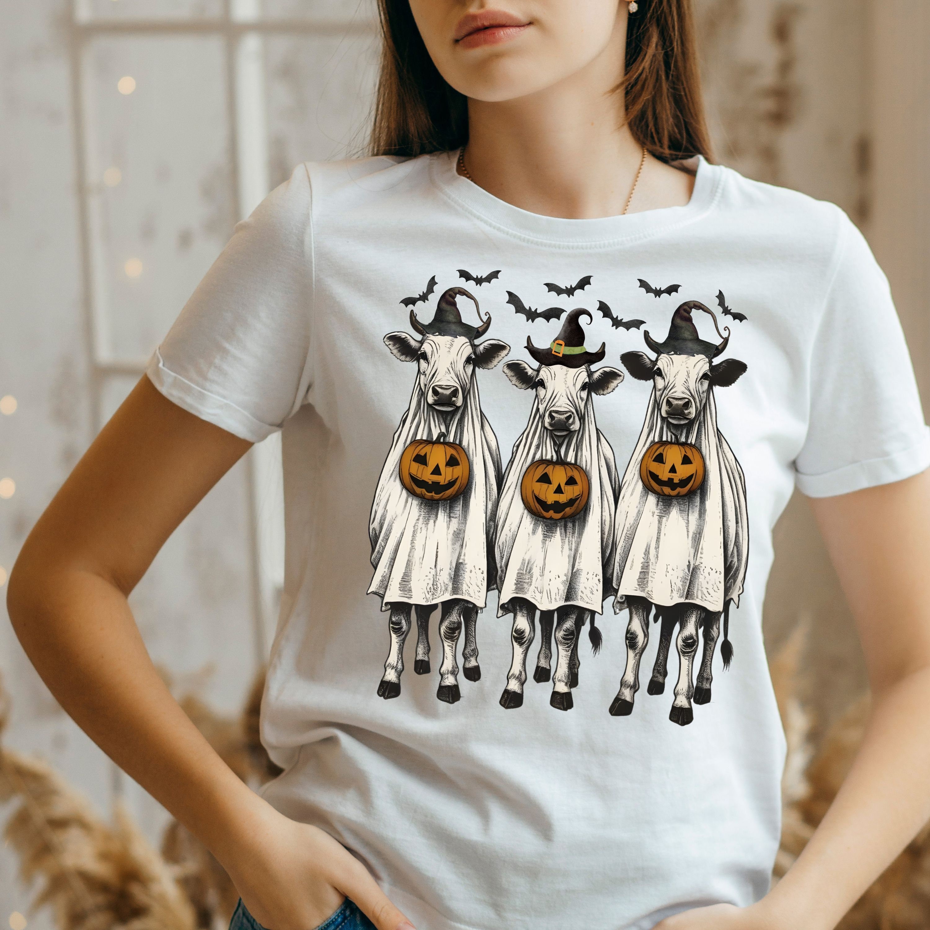 Ghost Cows Png,funny Cow Png,fall Png,cow Lover Png,spooky Season Png ...