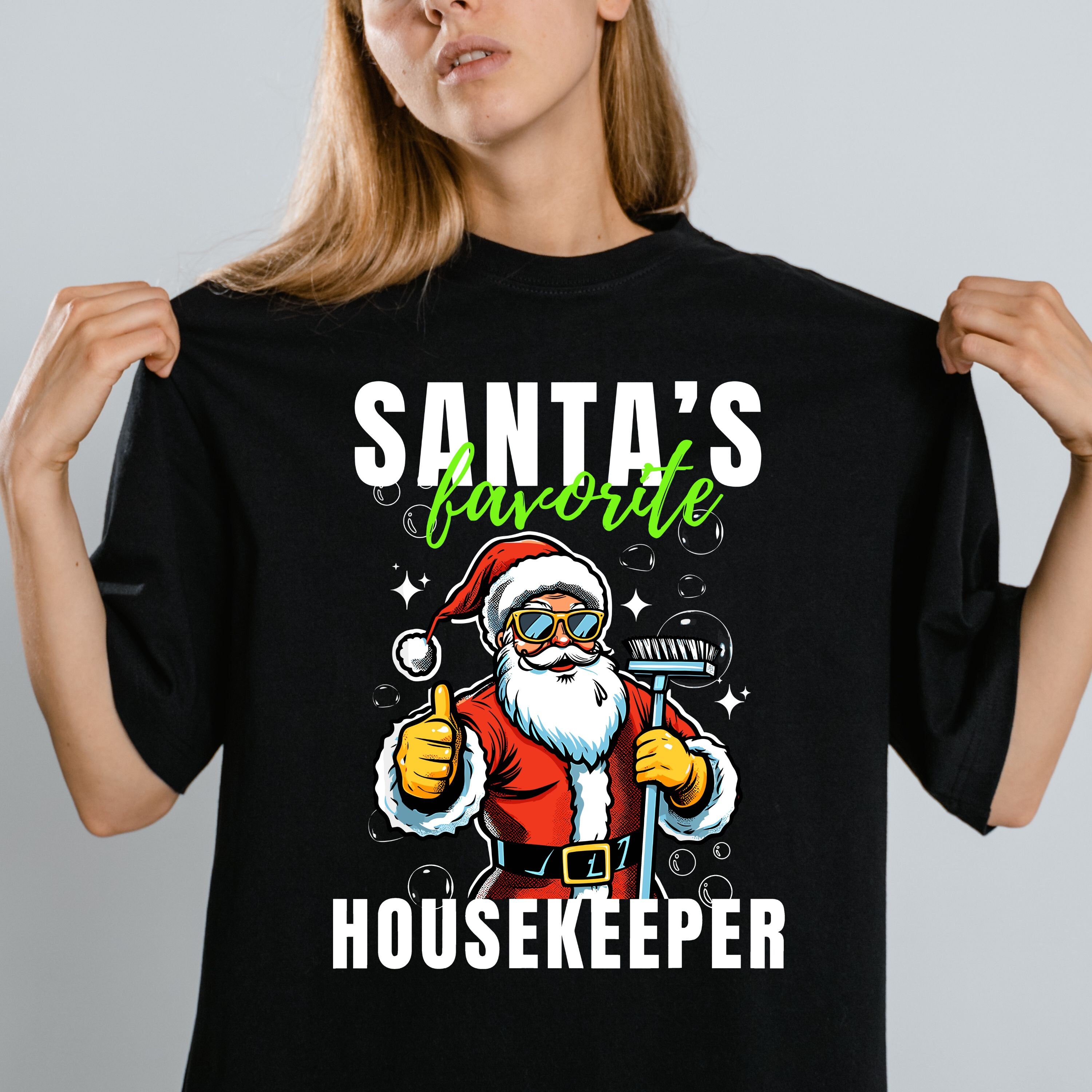 Santa's Favorite Housekeeper PNG SVG, Cleaning Staff Uniform Christmas ...