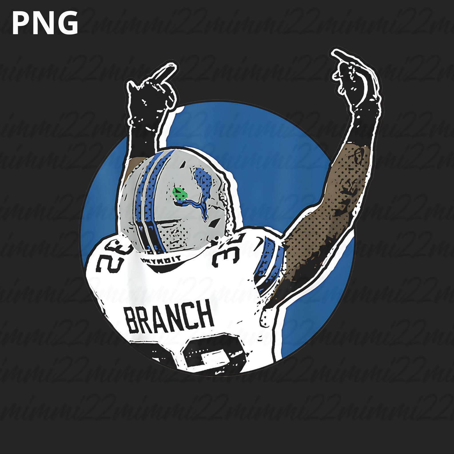 Brian Branch Middle Finger Png,design Png,digital Download,gift Tshirt ...