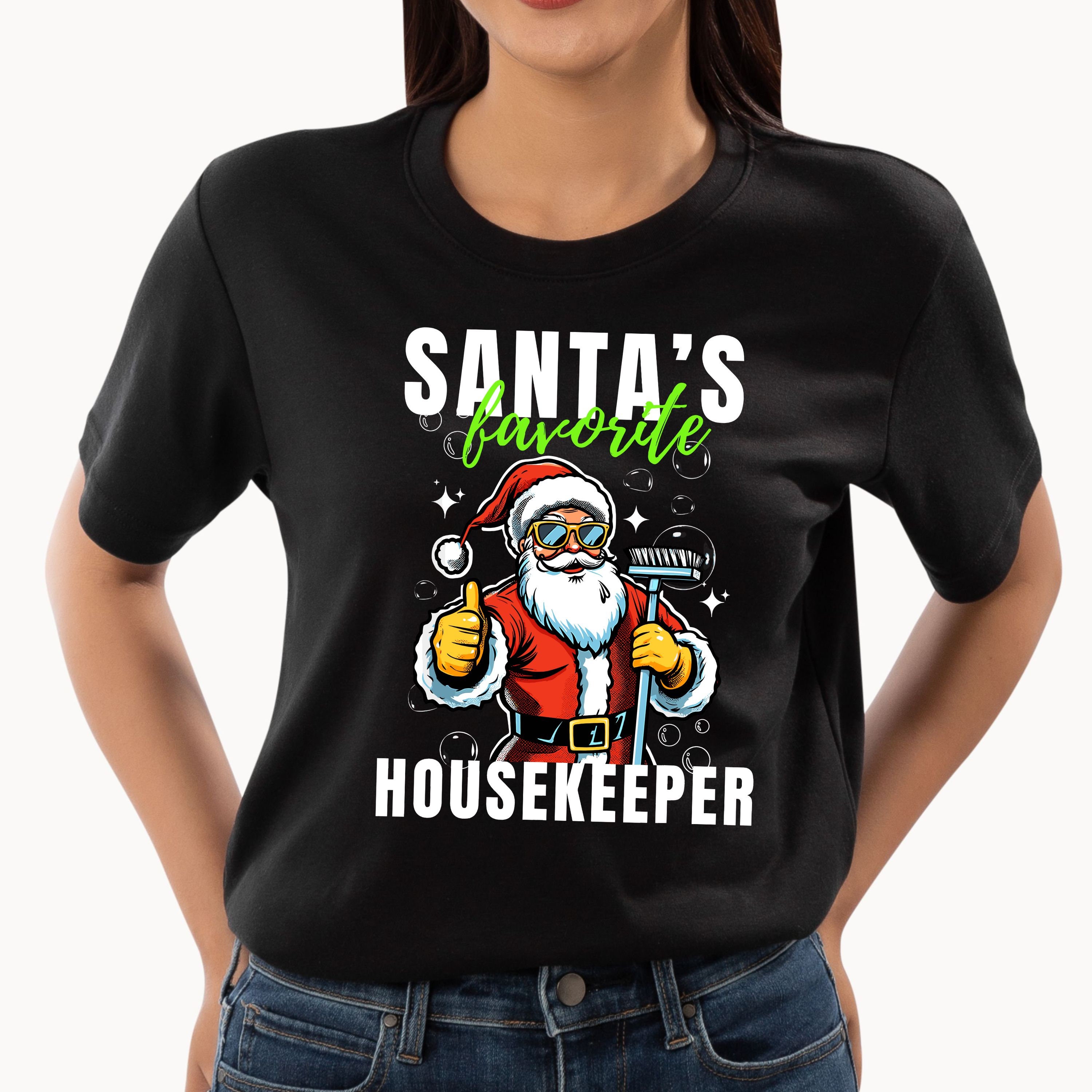 Santa's Favorite Housekeeper PNG SVG, Cleaning Staff Uniform Christmas ...