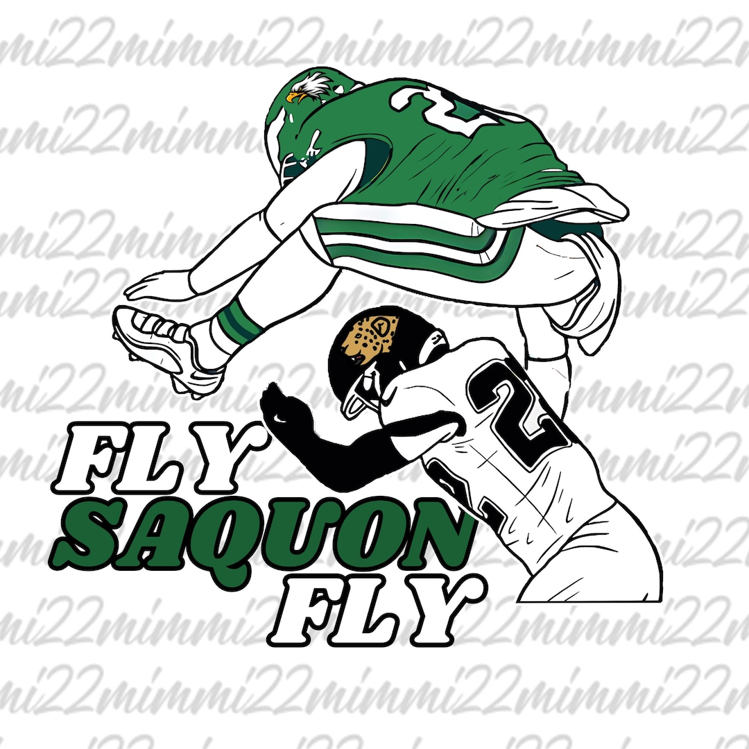 Fly Saquon Barkley Eagles Fly Reverse Hurdle PNG Shirt Design ...