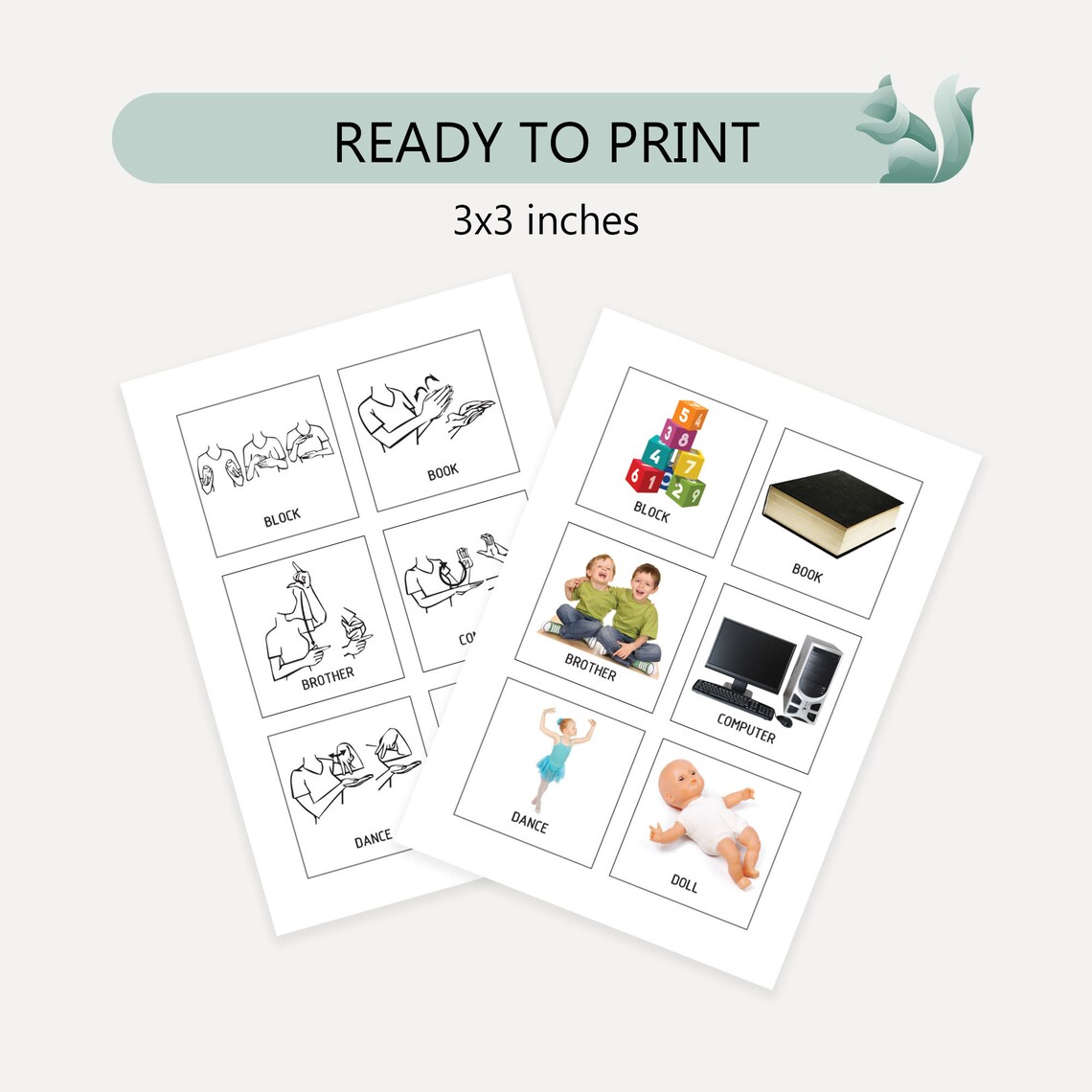 PLAYTIME Sign Language Flash Cards, American Sign Language Playtime ...