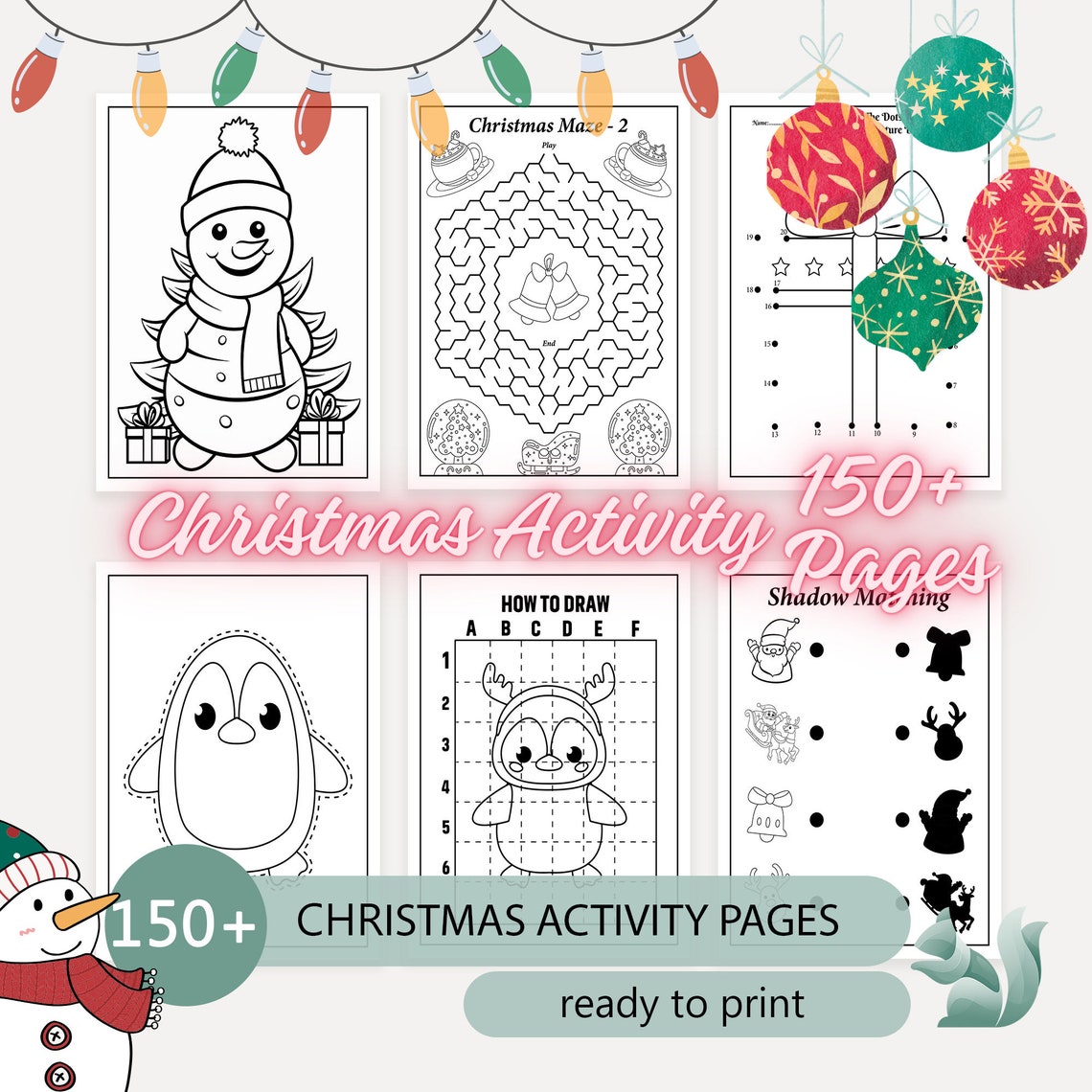Printable Christmas Activities Christmas Activity Bundle - Etsy