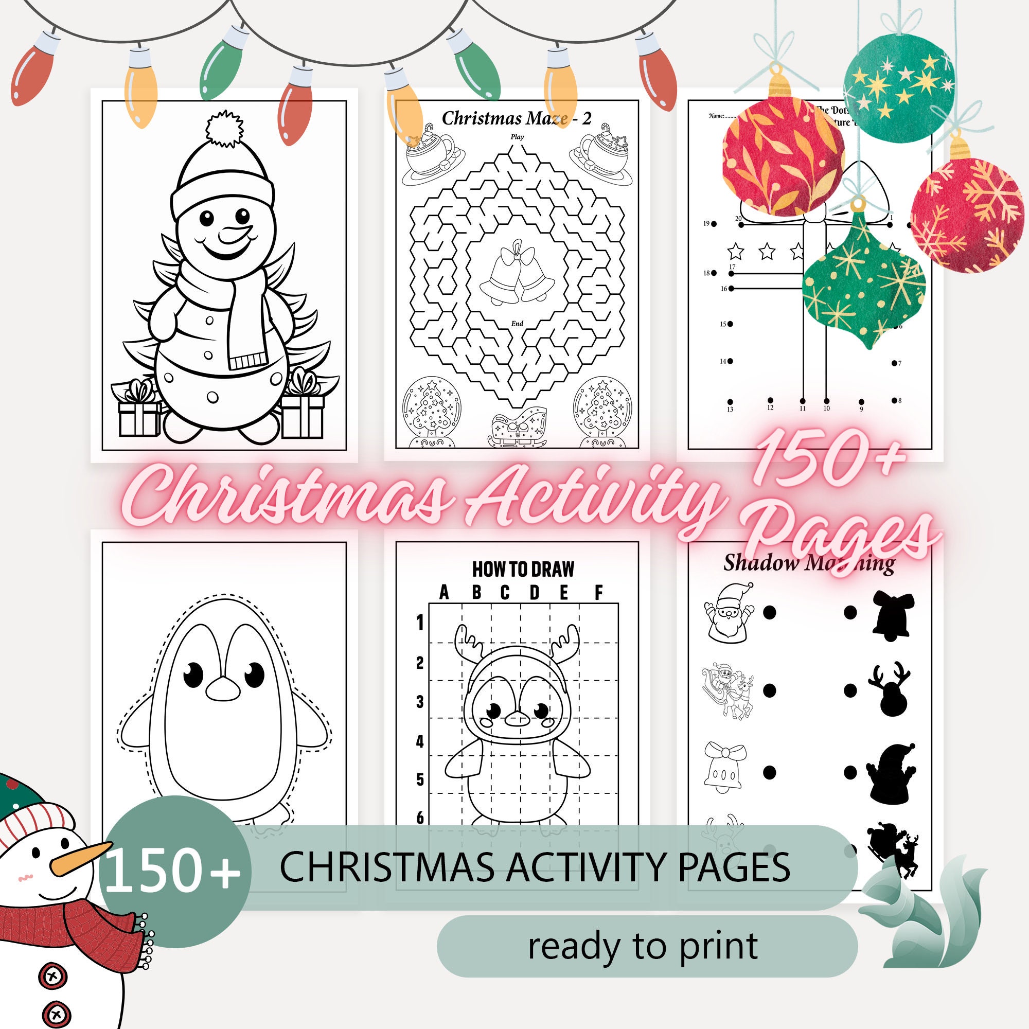Printable Christmas Activities Christmas Activity Bundle - Etsy