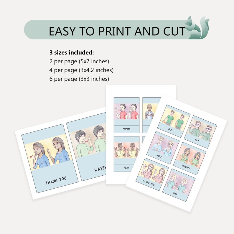 ASL Baby Sign Language Flashcards, Montessori & Special Education ...