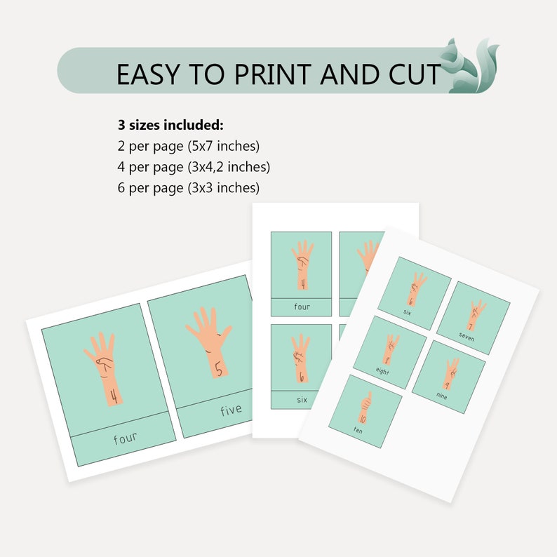 American Sign Language Numbers Flashcards 0-10 for Learning - Etsy