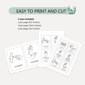 Sign Language Days of Th Week, American Sign Language Kids Words Chart ...
