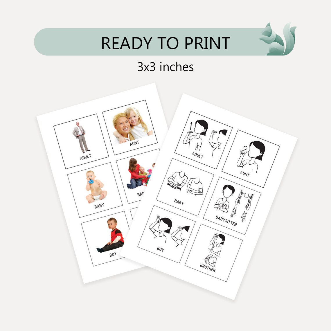 ASL Family Members & Stages Hand Signals With Images, American Sign ...