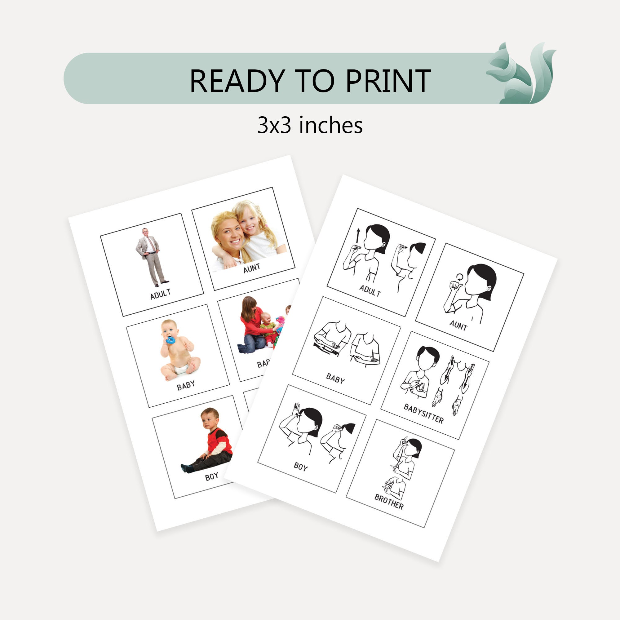 ASL Family Members & Stages Hand Signals With Images, American Sign ...