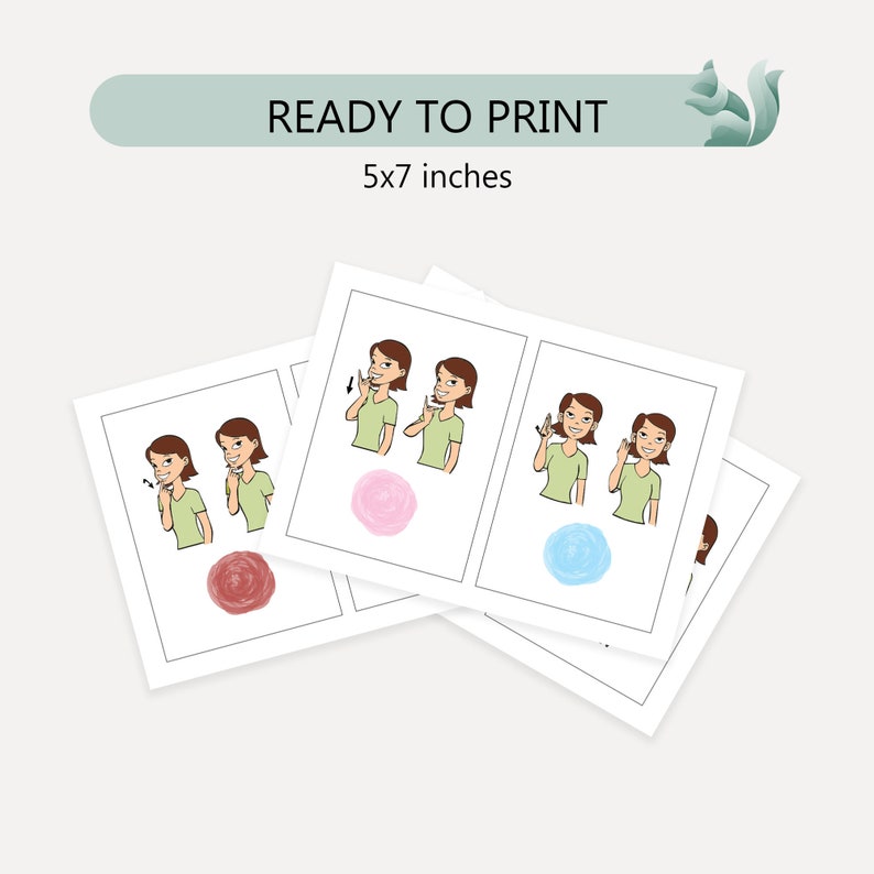 American Sign Language Colors Flashcards, Educational ASL Colors Cards ...