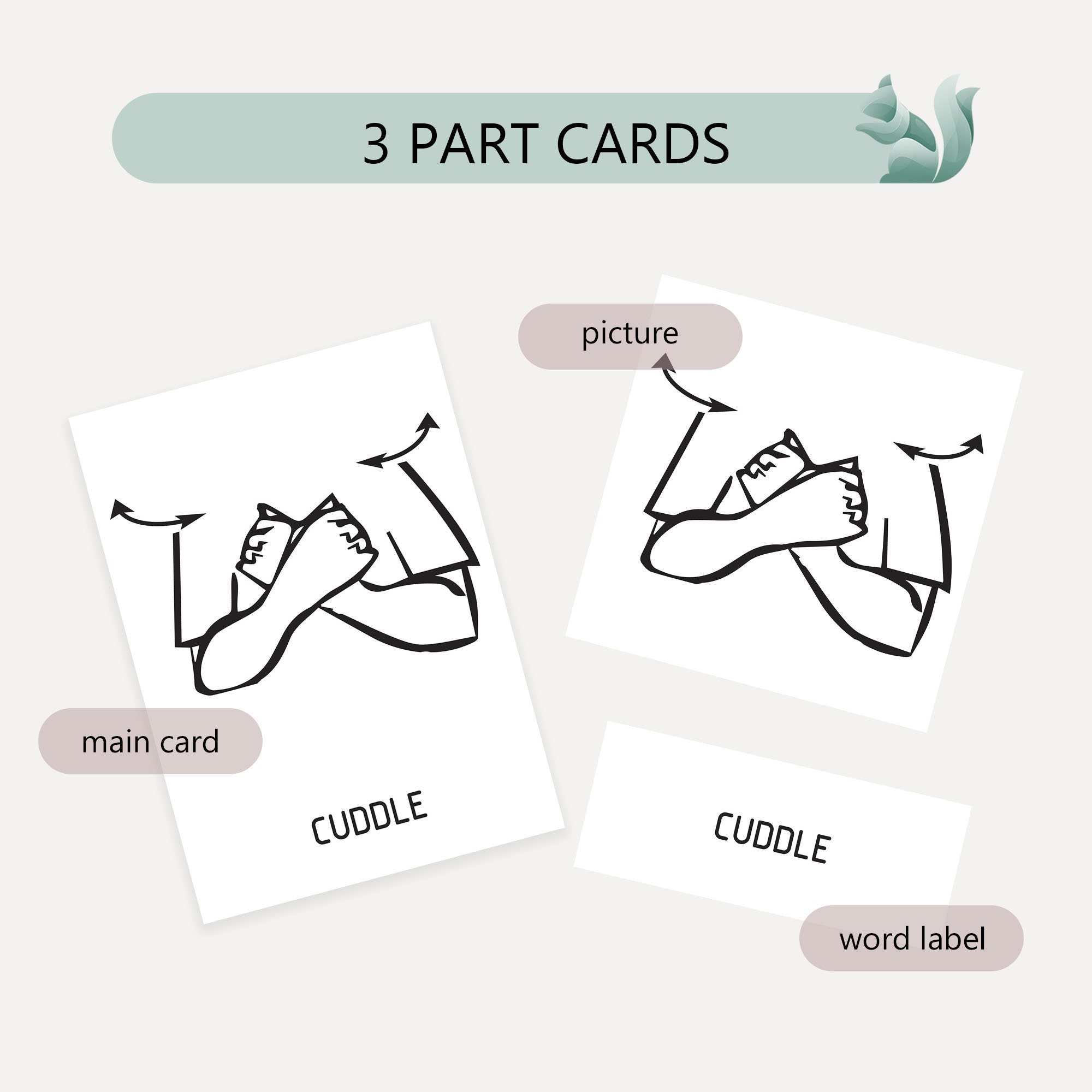 ASL BEDTIME Sign Language Flashcards, American Sign Language Bedtime ...