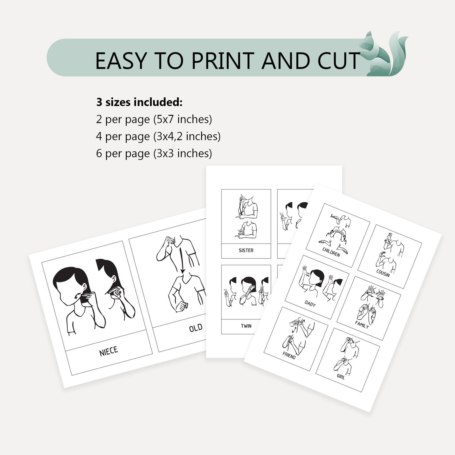 ASL Family Members & Stages Words, American Sign Language Family Signs ...