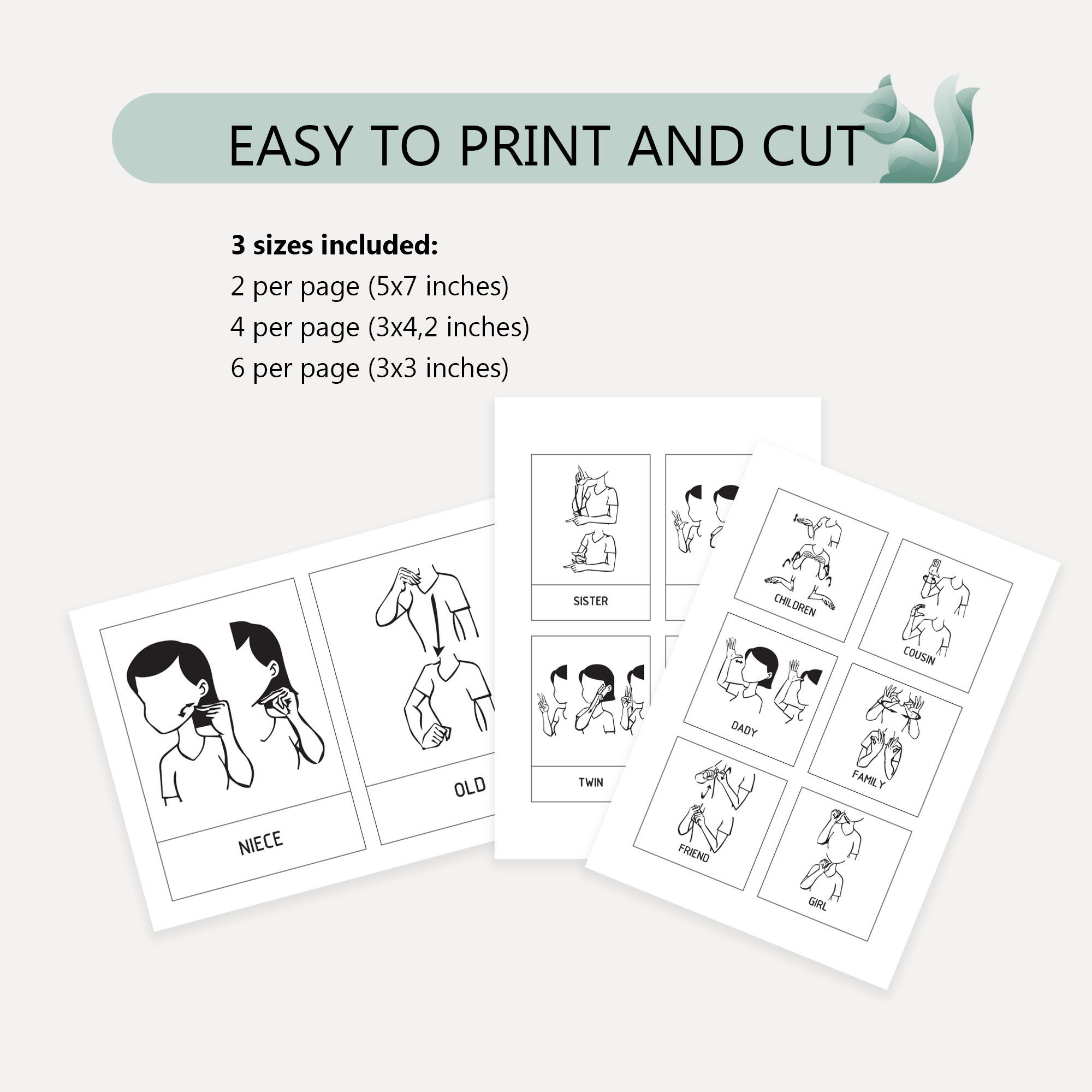 ASL Family Members & Stages Words, American Sign Language Family Signs ...