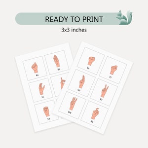ABC Sign Language Flash Cards, American Sign Language Alphabet Cards ...