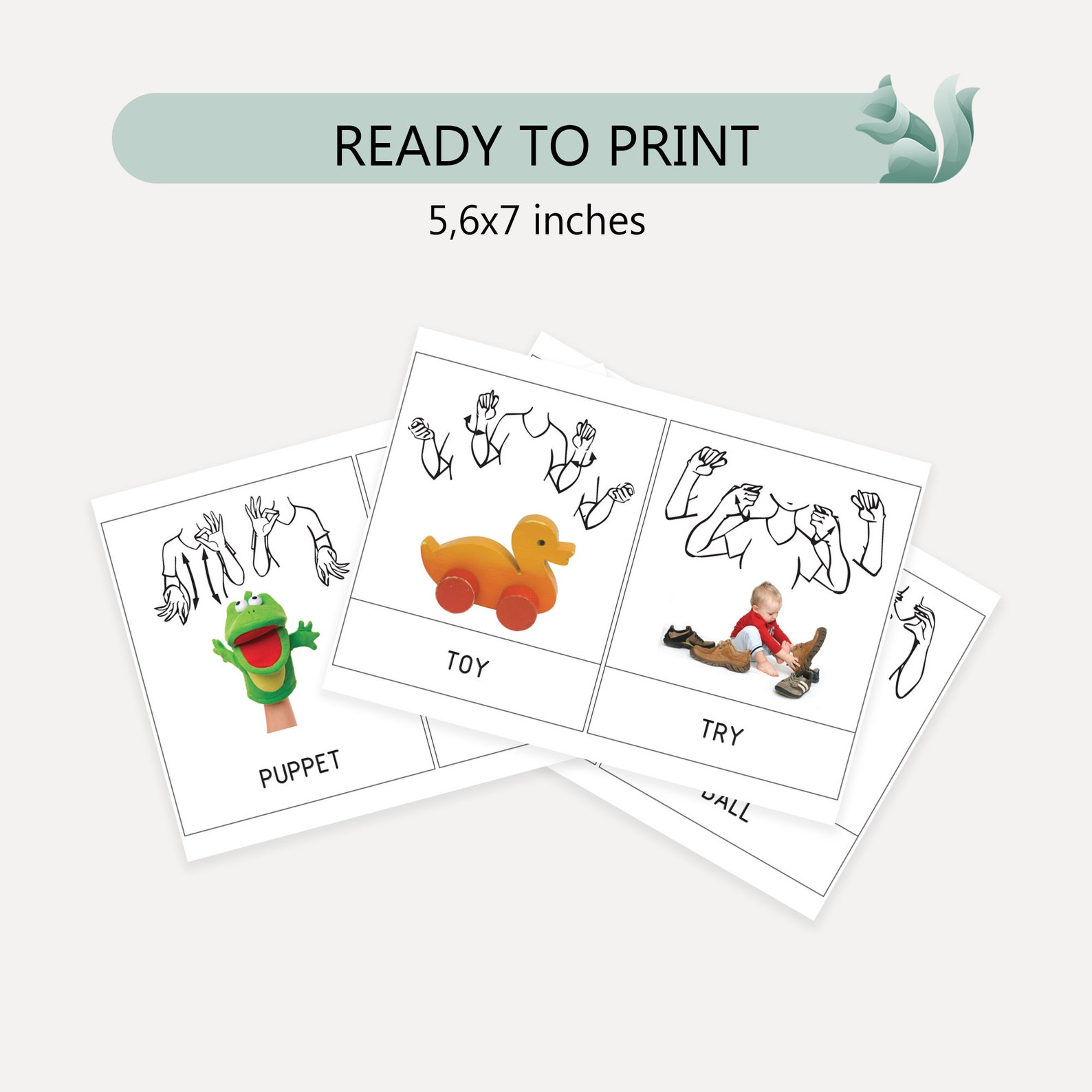 ASL PLAYTIME Sign Language Flash Cards, American Sign Language Playtime ...