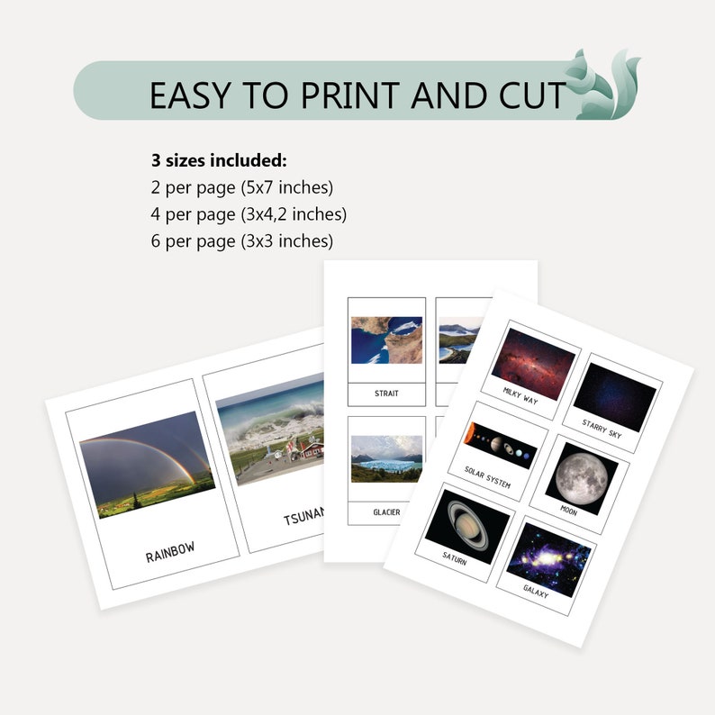 NATURE FLASHCARDS With Real Images - 82 Editable Solar System, Weather ...